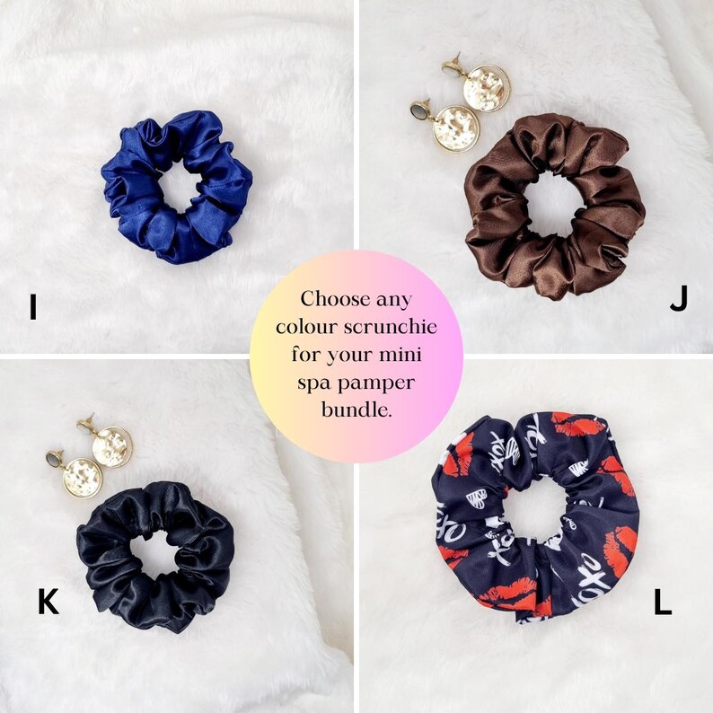 Mini Spa Pamper Set With Satin Scrunchie, Choose Your Style, Perfect ...