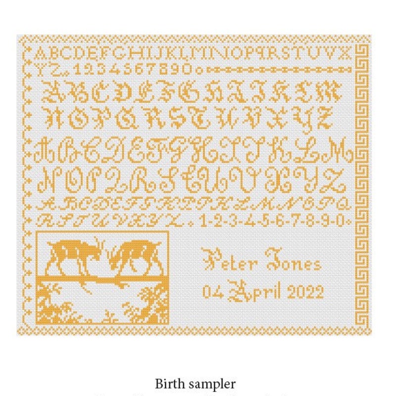 Birth Sampler - Etsy
