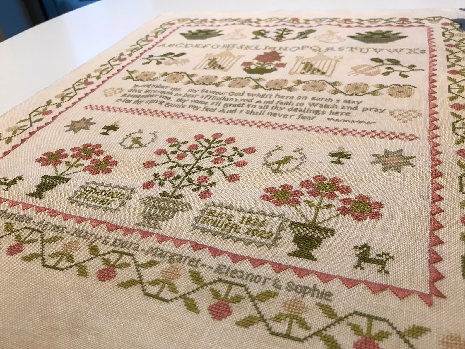 Charlotte Rice 1836- Our Family Sampler- PDF Cross Stitch Chart - Etsy