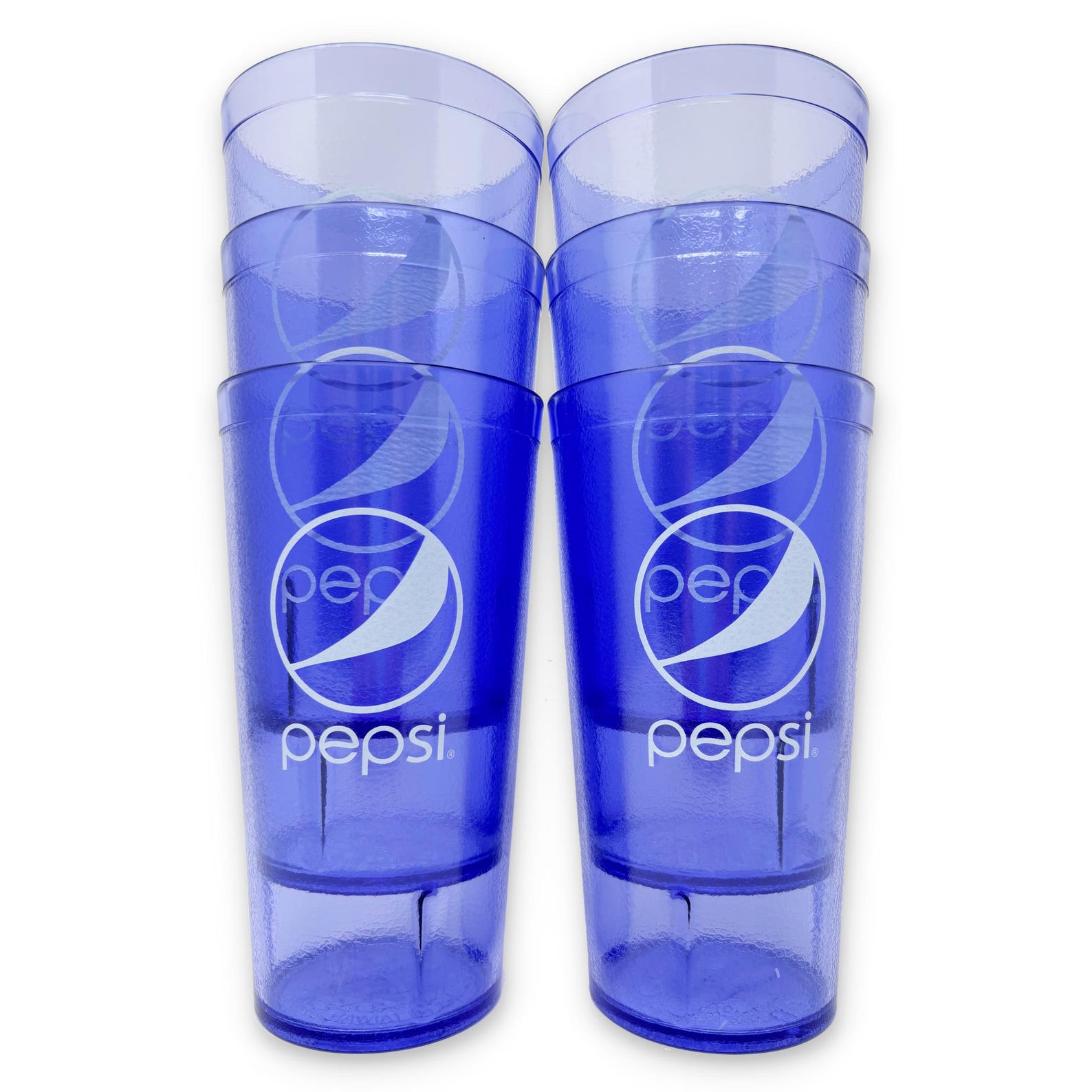 6 20-32oz Restaurant Grade Red-blue Coca Cola-pepsi Heavy-duty Plastic ...