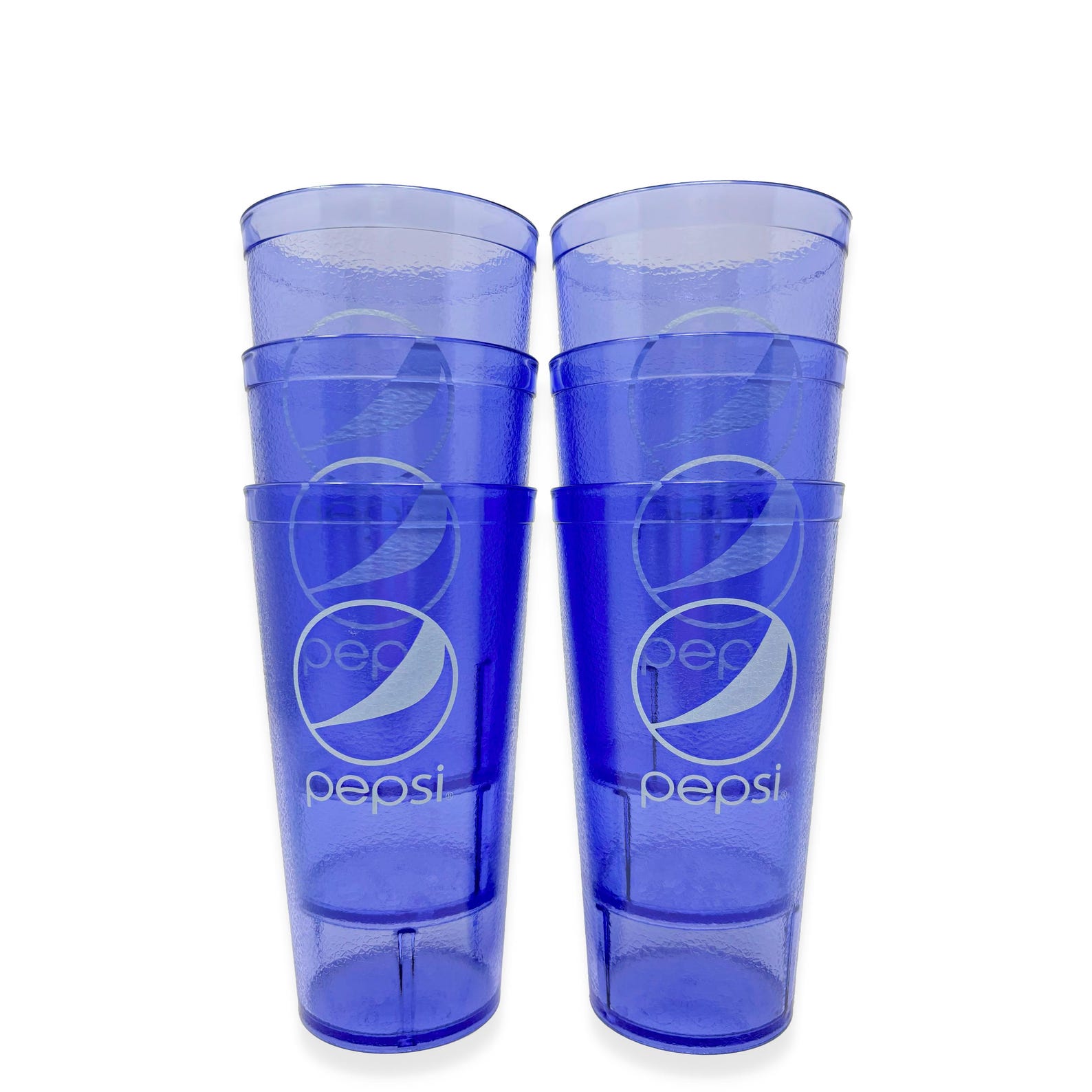 6 20-32oz Restaurant Grade Red-blue Coca Cola-pepsi Heavy-duty Plastic ...