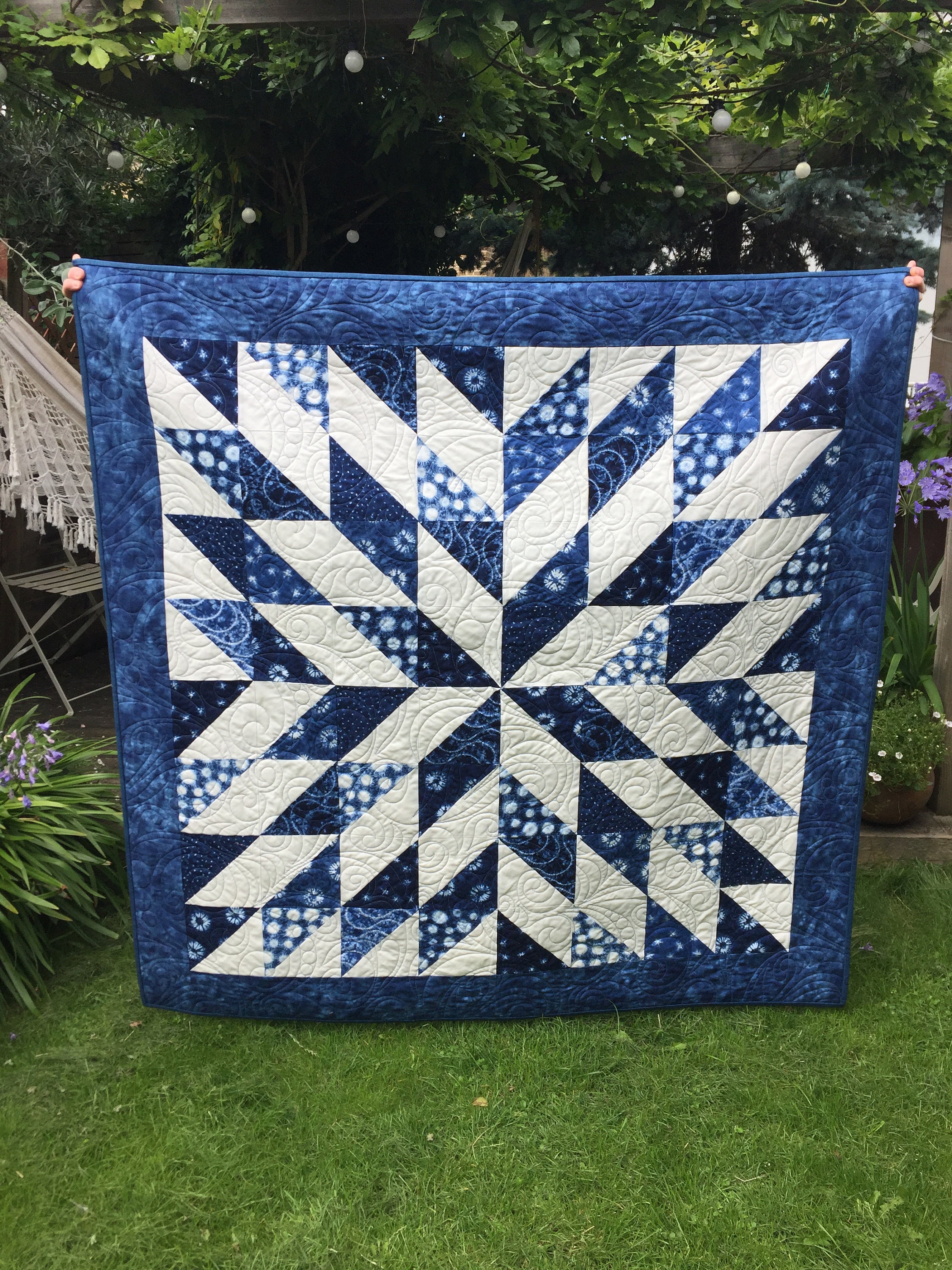 The Blue Star Quilt - Etsy