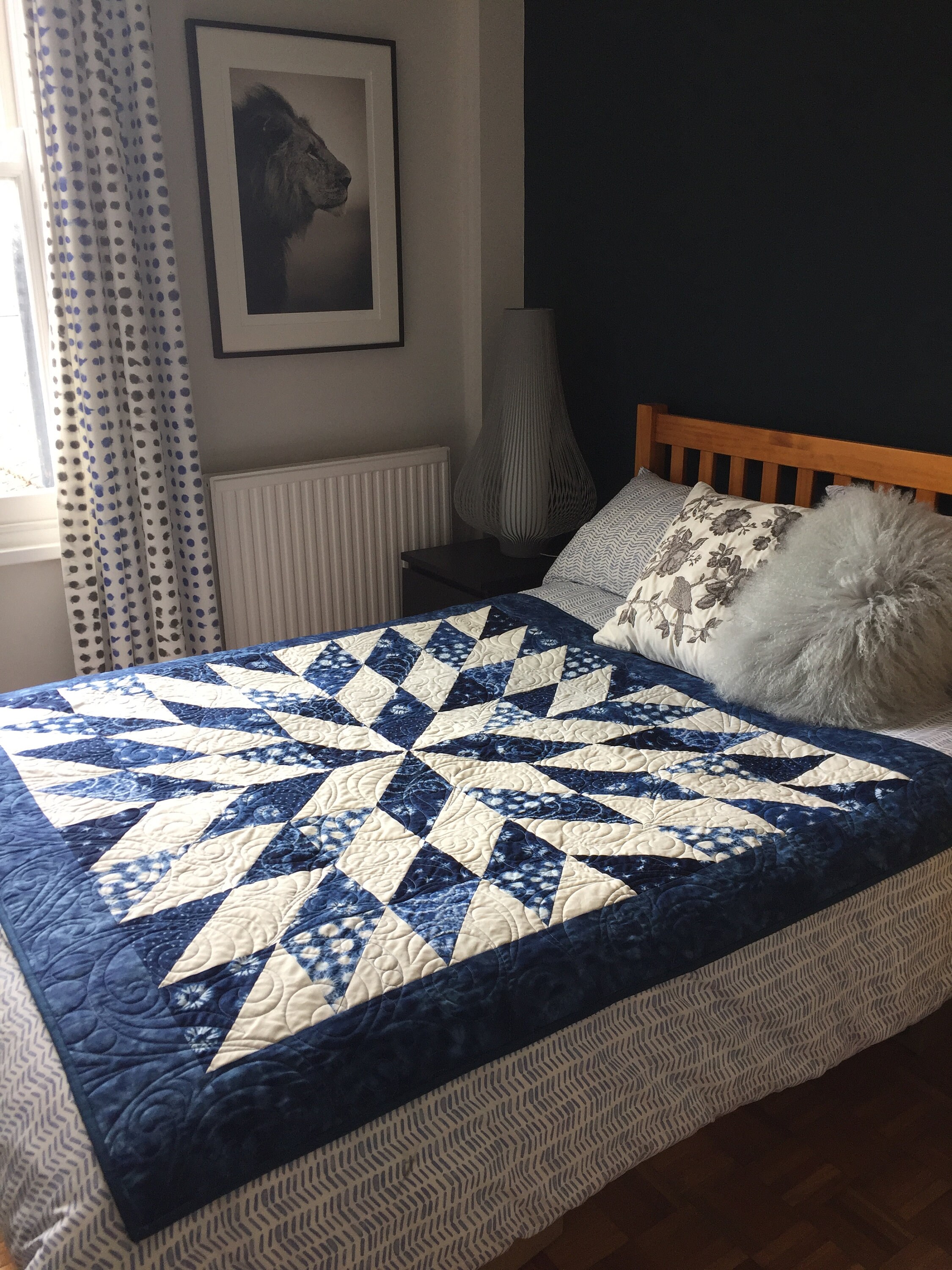 The Blue Star Quilt - Etsy