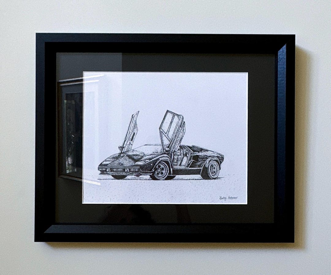 Vintage Valet Collection Luxury Car Original Pointillism Drawings - Etsy