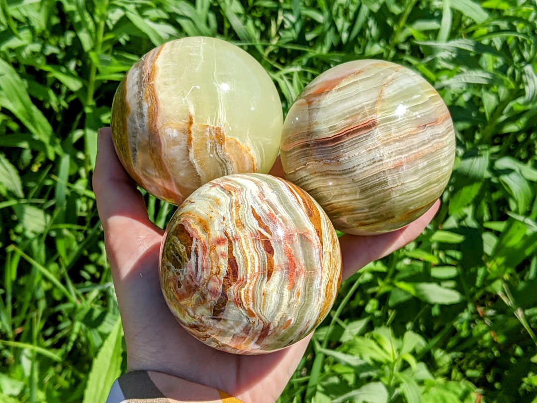 Beautiful Banded Onyx Spheres 3'' Crystal Ball - Etsy