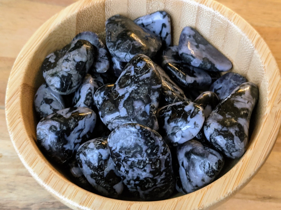 Indigo Gabbro Tumbled Stones - Etsy
