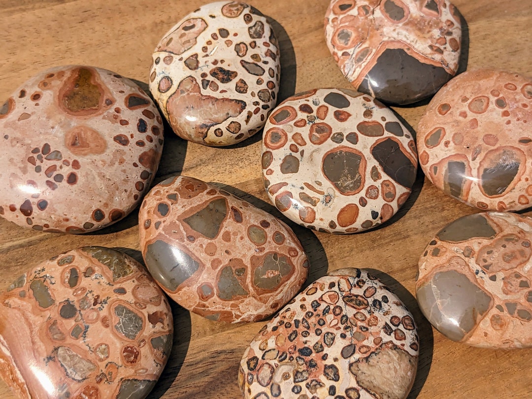 Leopardskin Jasper Palm Stones - Etsy