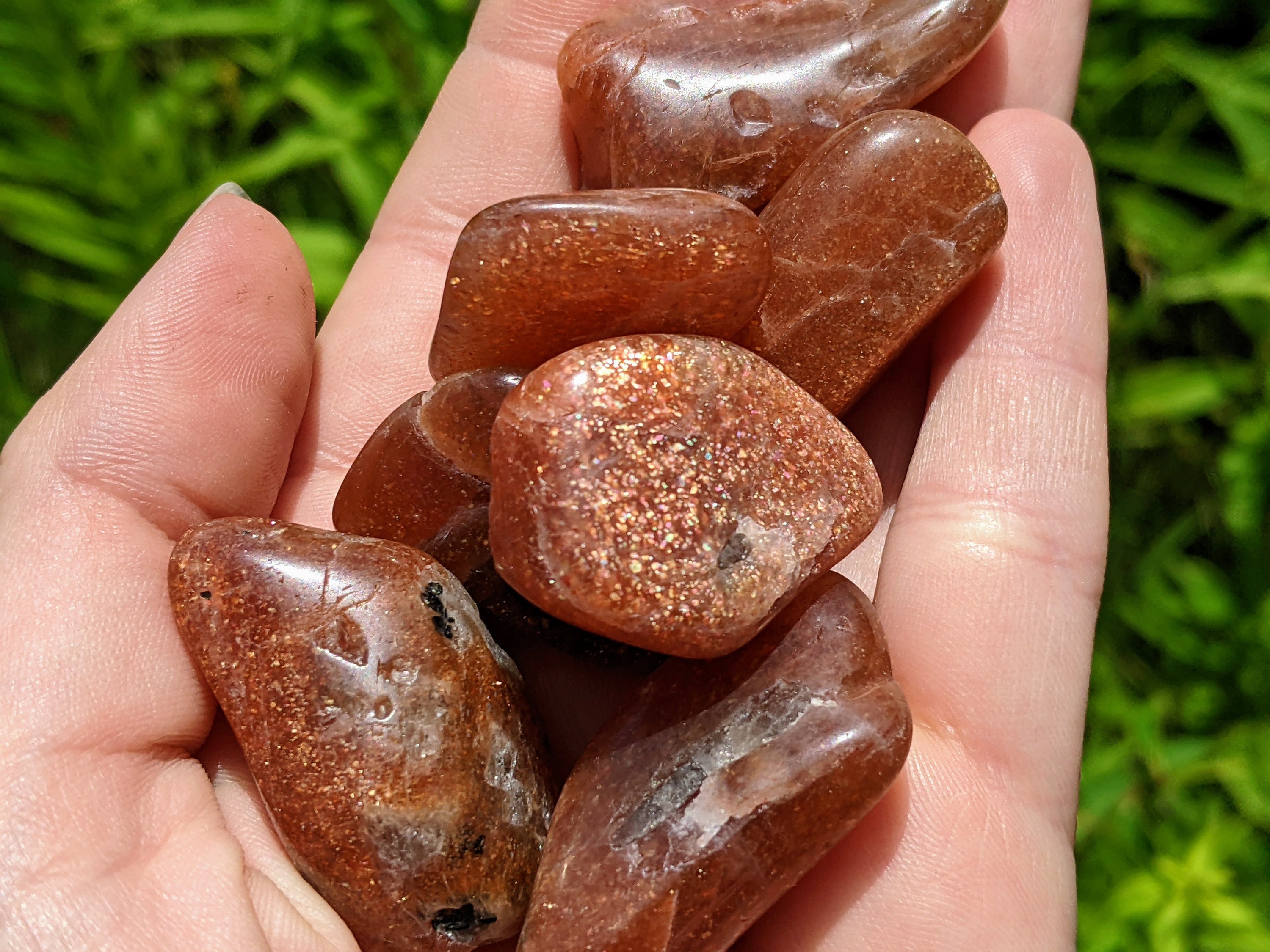 AAA Genuine Sunstone Tumbled Stones - Etsy