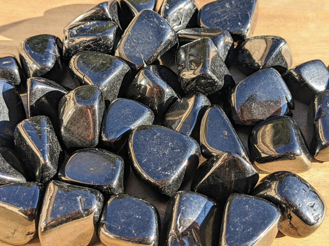 Jet Tumbled Stones - Etsy