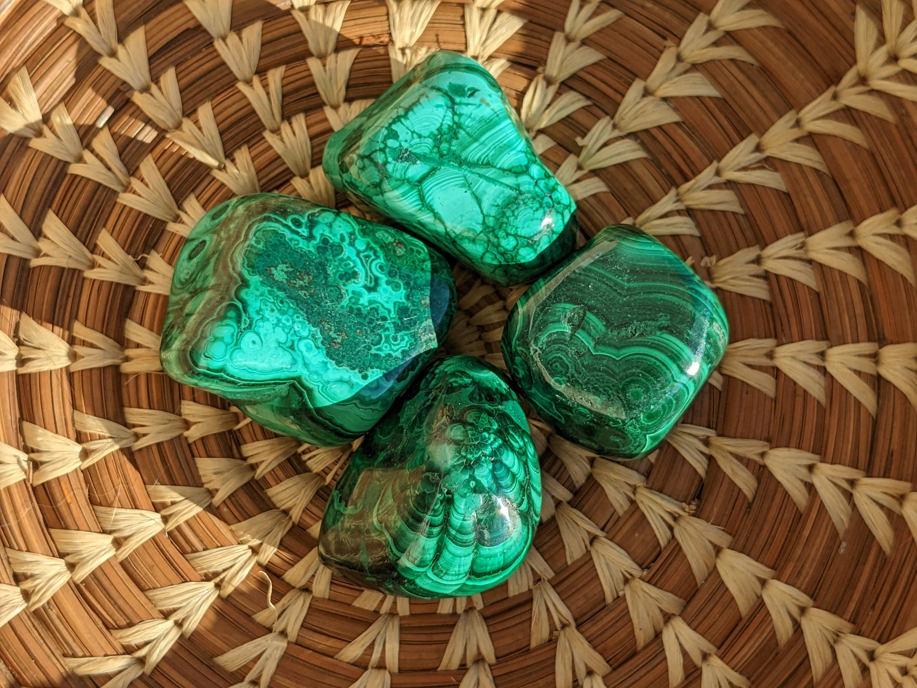 Genuine Malachite Jumbo Tumbled Stones - Etsy