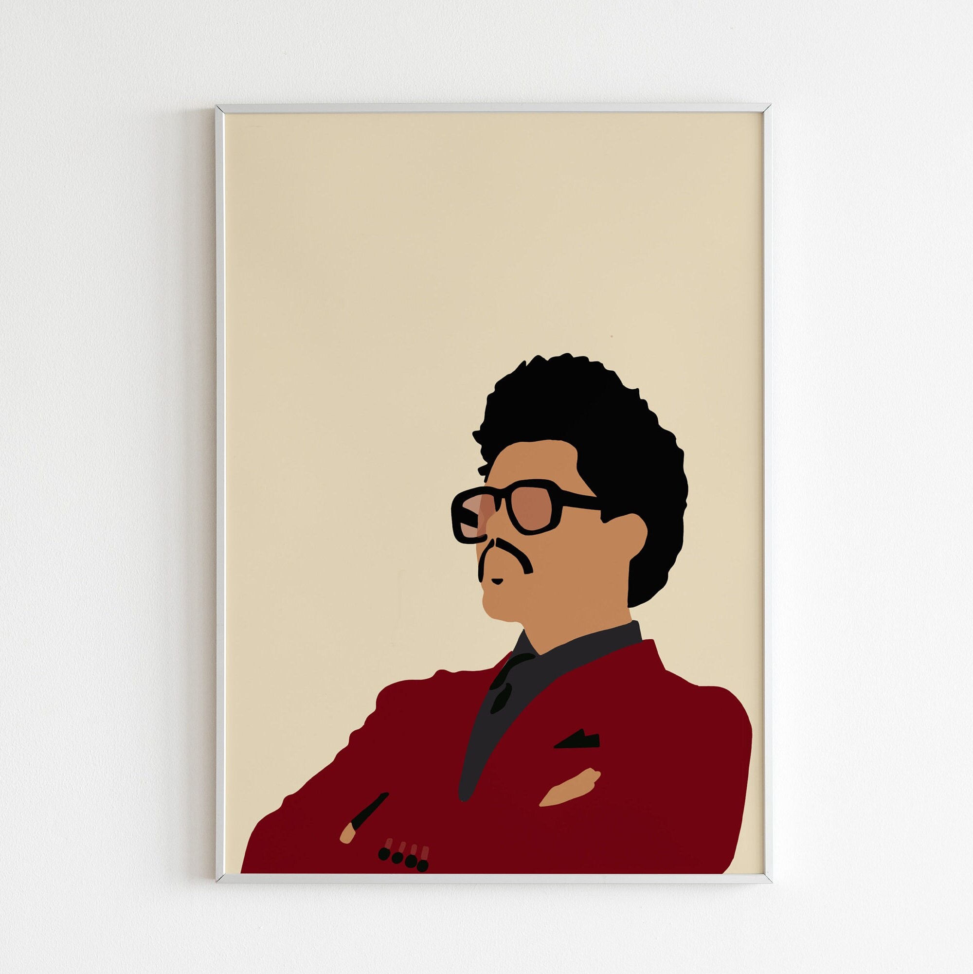 The Weeknd Inspired Wall Art, the Weekend Digital Minimalist Modern Art ...