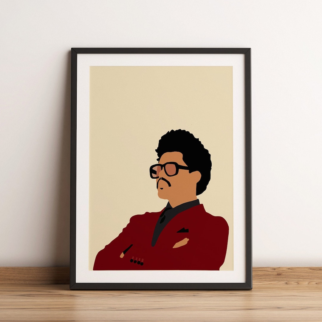 The Weeknd Inspired Wall Art, the Weekend Digital Minimalist Modern Art ...