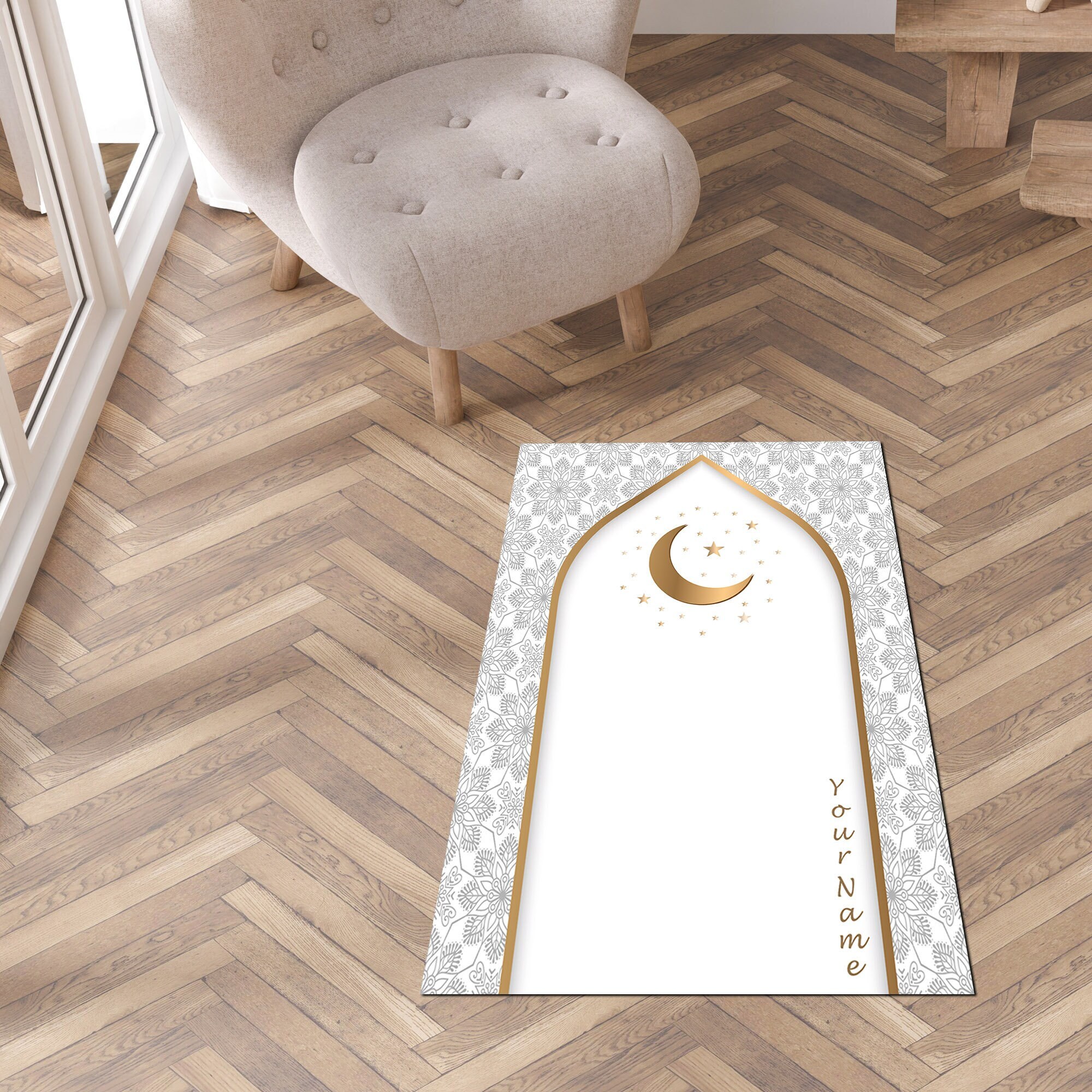 Personalized Prayer Mat | Islamic Modern Rug Non-slip, Design Sajada ...