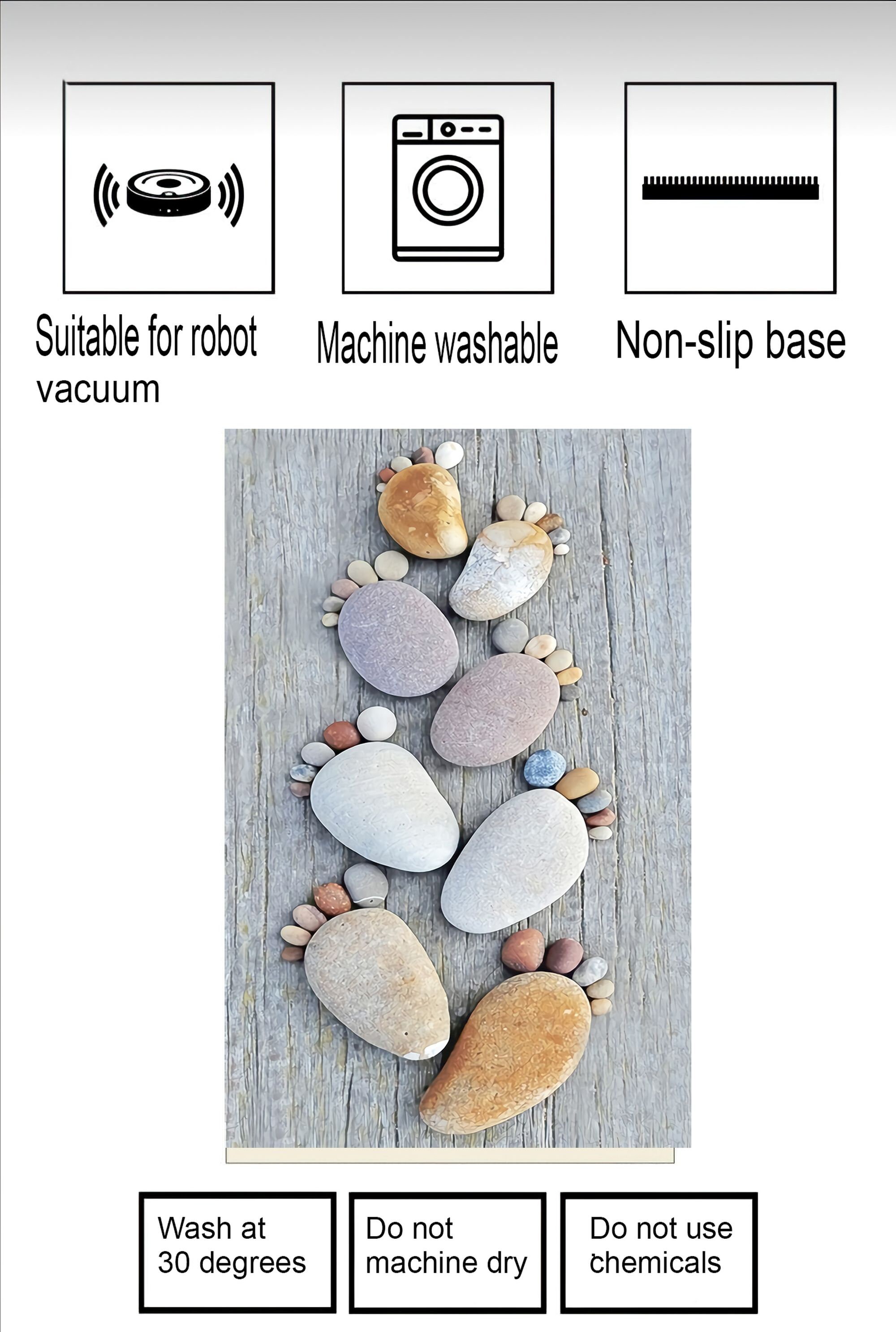 Bathroom Mat,stone Pattern Rug,shaggy Rug Stone Shaped Rug,stone ...