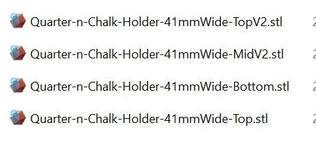 Quarter and Chalk Holder - STL Files - Etsy