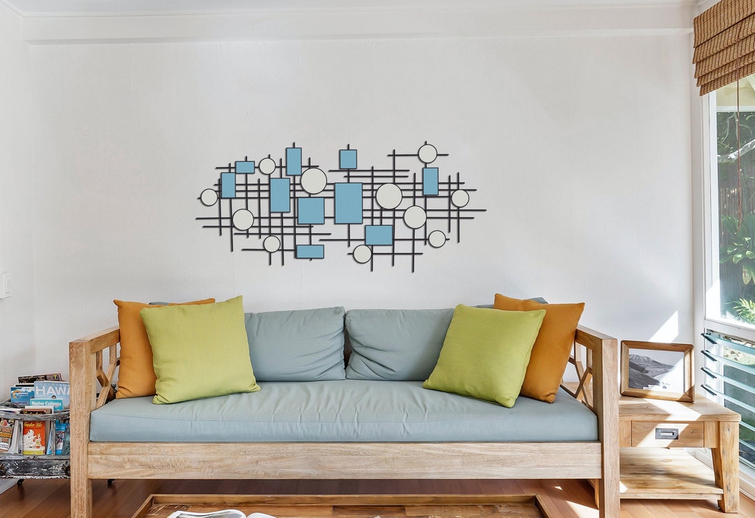 Modern Wall Decor Colorful Metal Wall Decor Minimalist Wall - Etsy