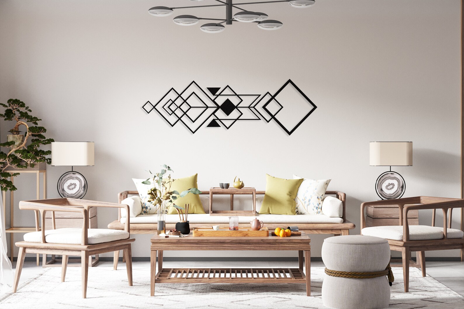 Shapes Metal Wall Decor Large Wall Art for Home Decor 3d - Etsy