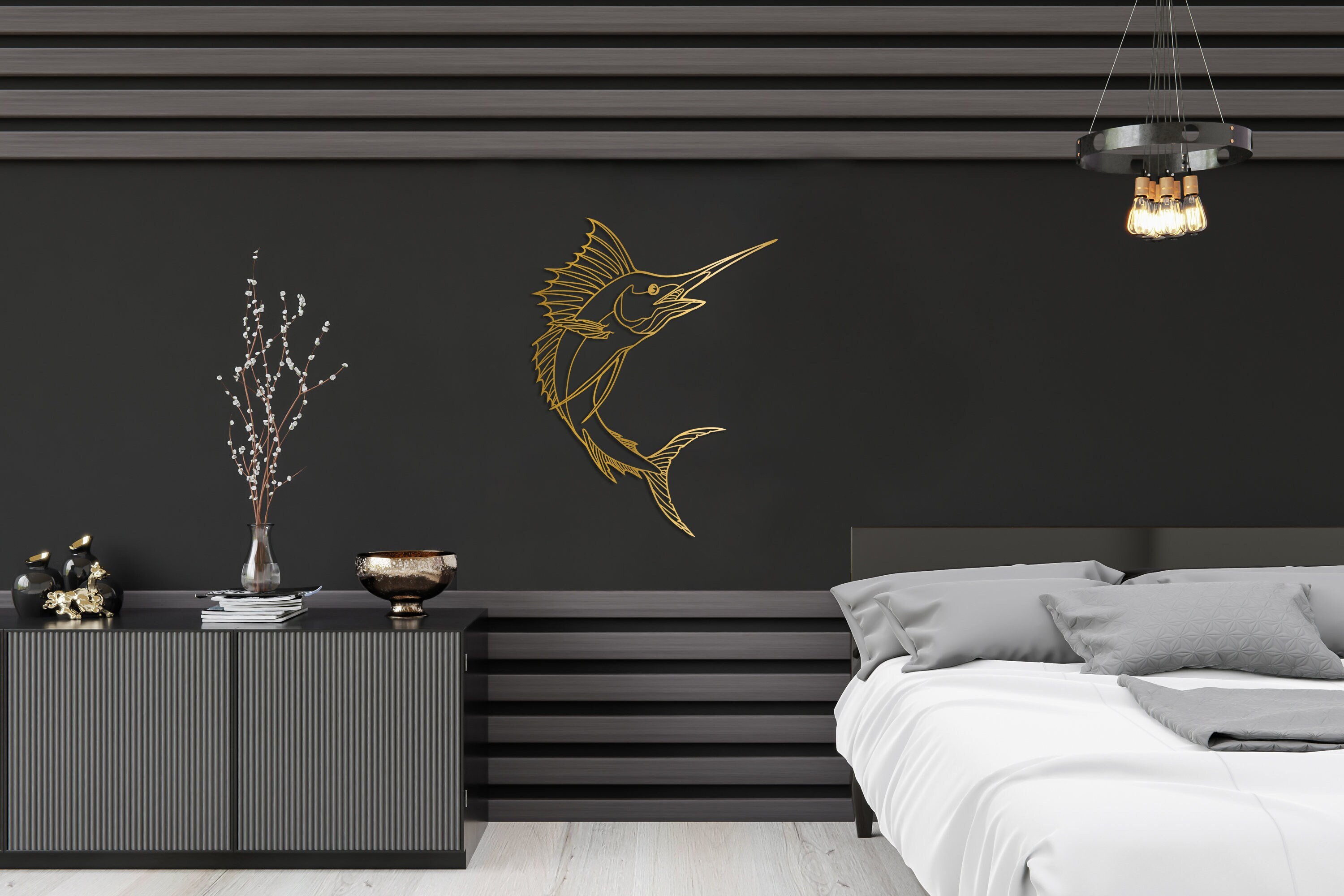 Swordfish Decor Large Wall Art Metal Wall Art Wall Hanging - Etsy