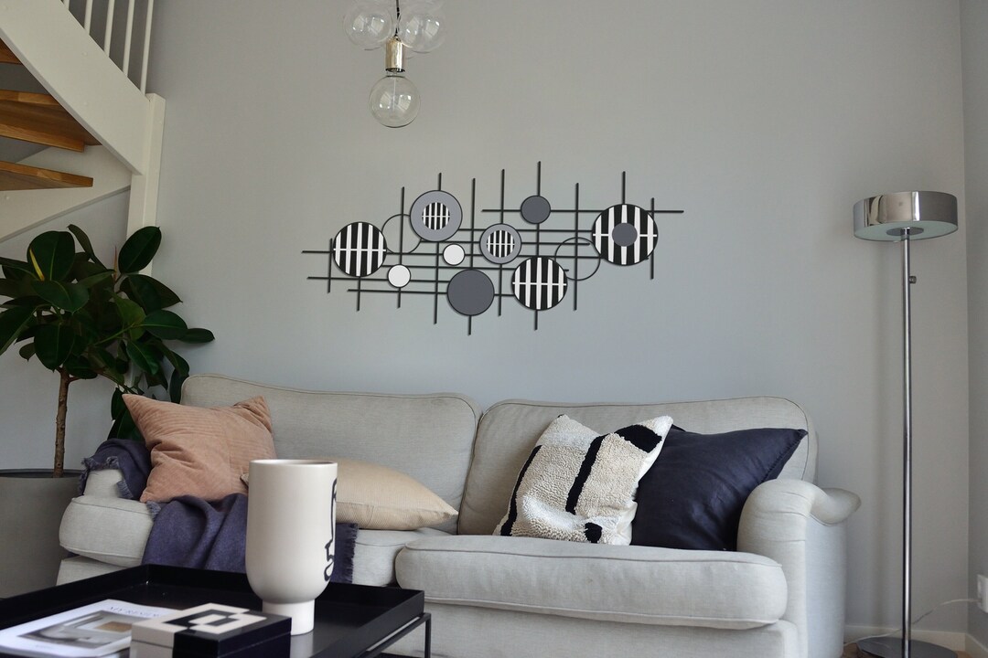 Modern Wall Decor, Colorful Metal Wall Decor, Minimalist Wall Art ...
