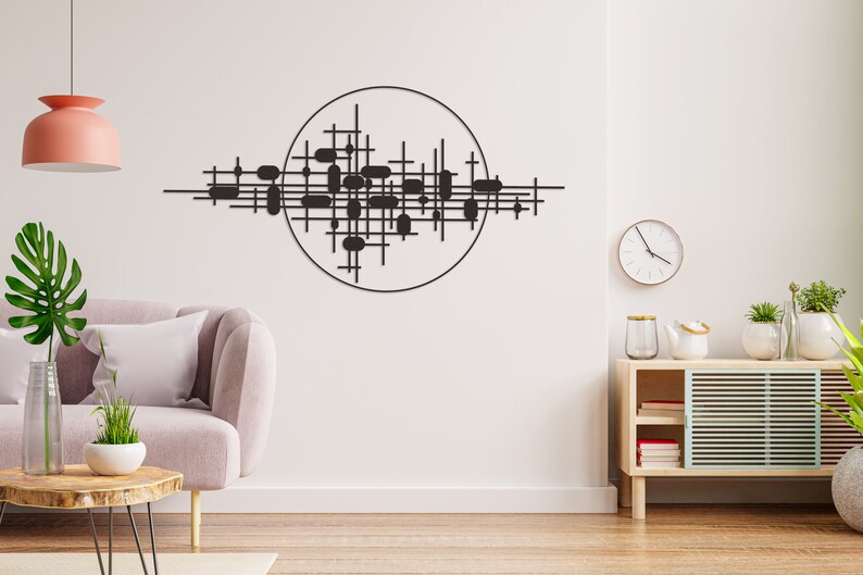 Line Art Wall Decor for Living Room Office Decor Large Wall | Etsy