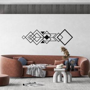 Shapes Metal Wall Decor, Large Wall Art for Home Decor, 3d Wall Art ...