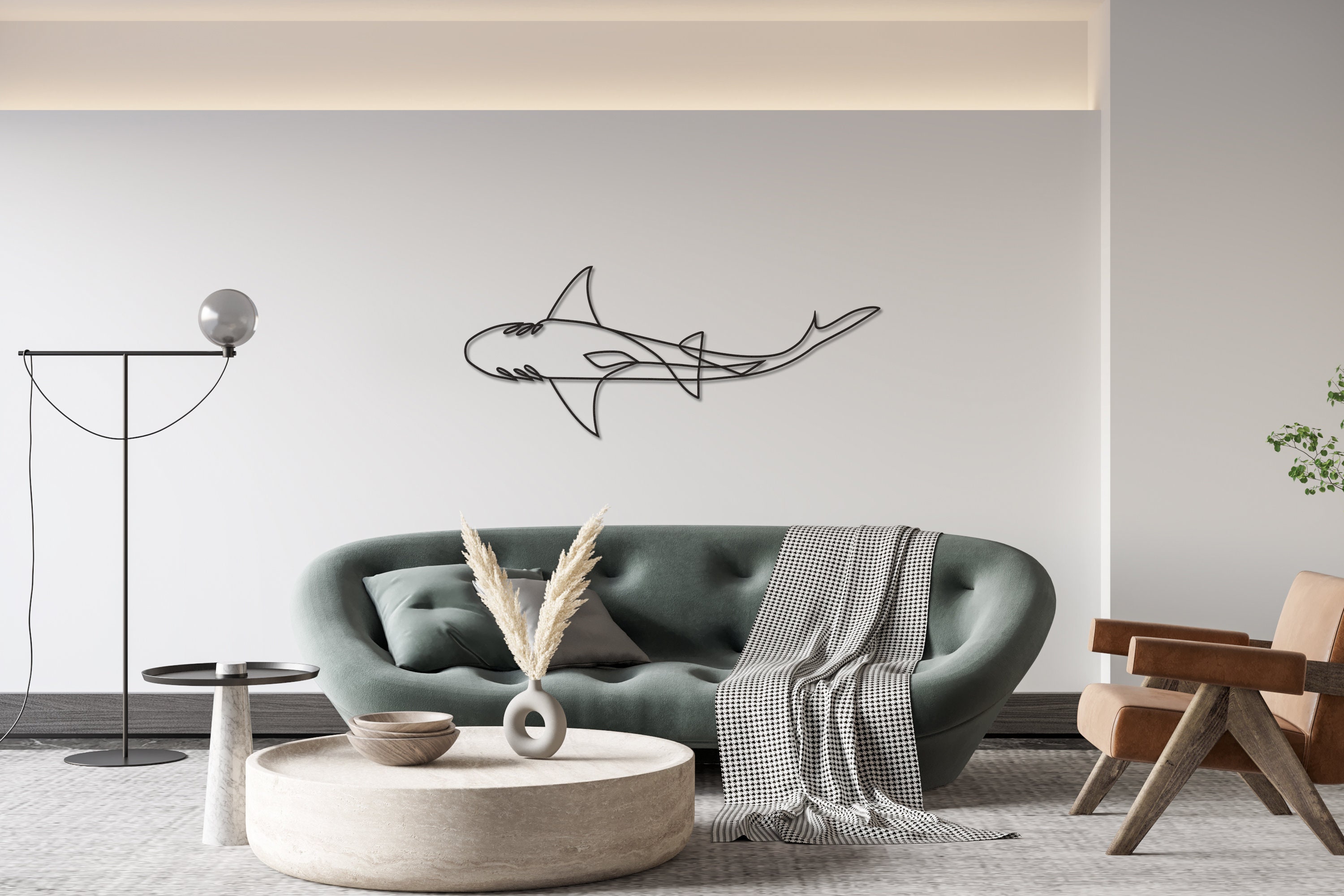 Shark Themed Metal Wall Decor Large Wall Art Housewarming - Etsy