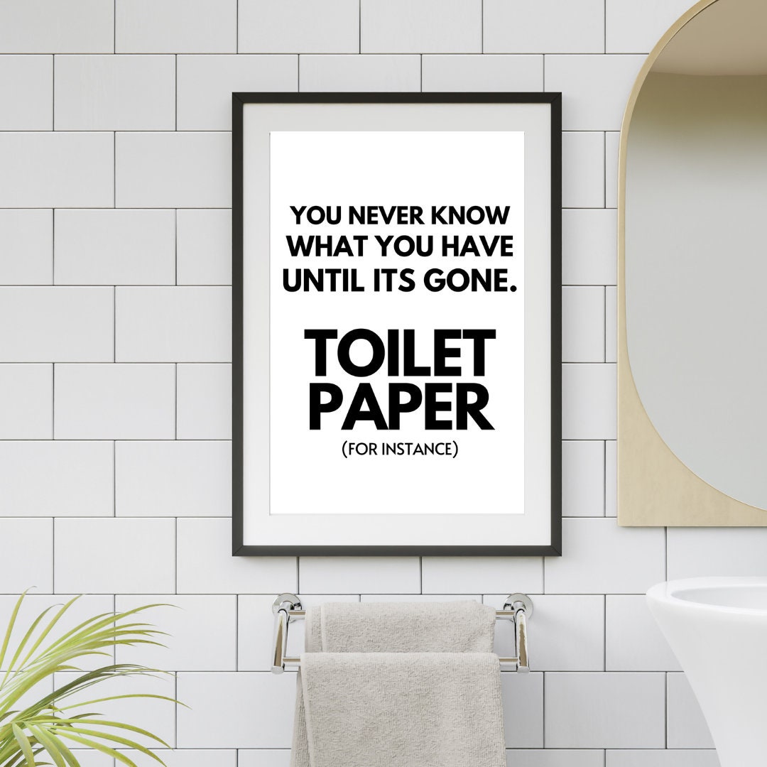 Bathroom Wall Decor | Bathroom Wall Art | Bathroom Decor | Funny ...