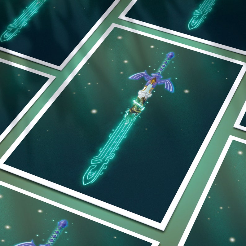 Print A6/A5 4x6/6x8in Decayed Master Sword - Etsy