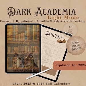 Dark Academia Journal Dark Academia Calendar Witchy Digital Planner ...
