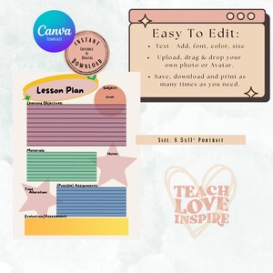 Lesson Plan Template Teacher Lesson Plans Lesson Plan Book Daily Lesson ...