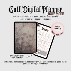 Gothic Planner Digital Planner Gothic Good Notes Planner Goth Planner ...