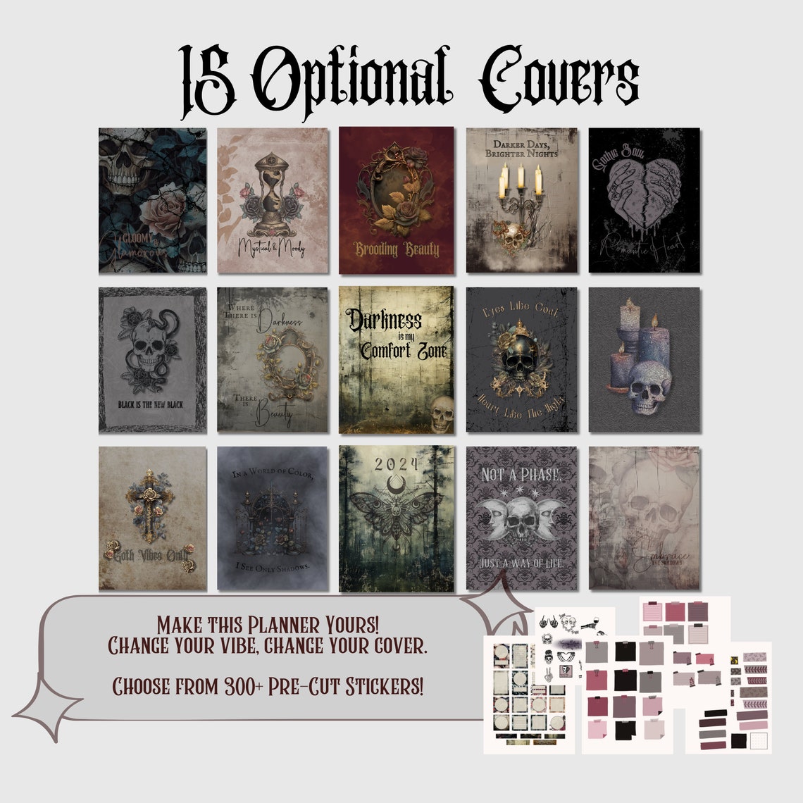 Gothic Planner Digital Planner Gothic Good Notes Planner Goth Planner ...