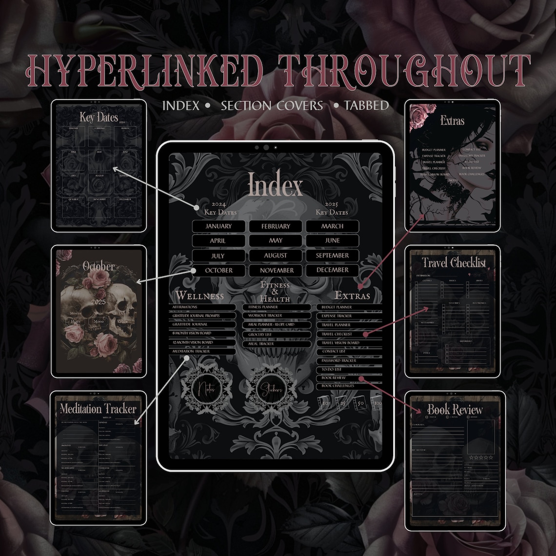 Gothic Planner Digital Planner Gothic Good Notes Planner Goth Planner ...