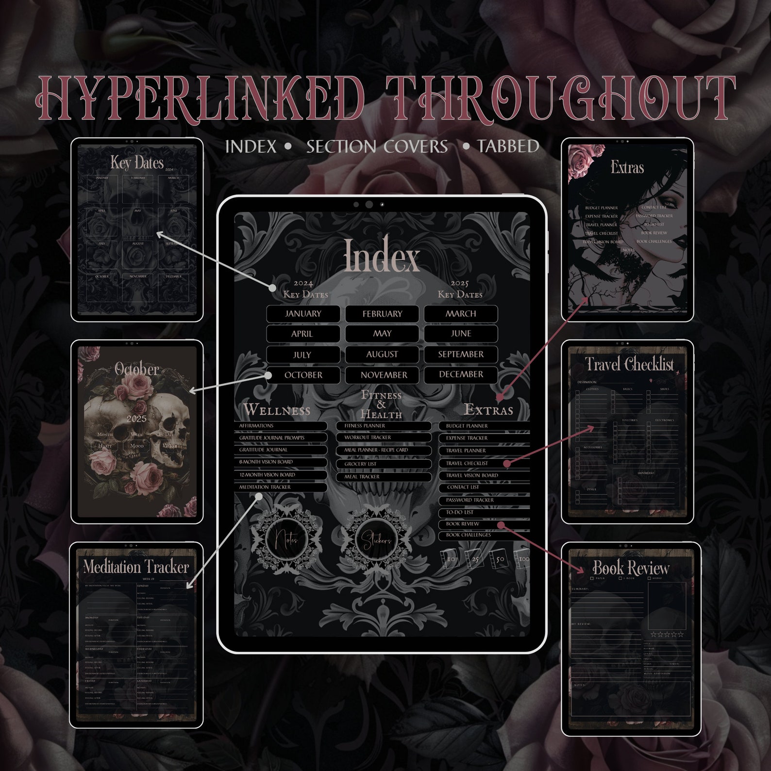 Gothic Planner Digital Planner Gothic Good Notes Planner Goth Planner ...