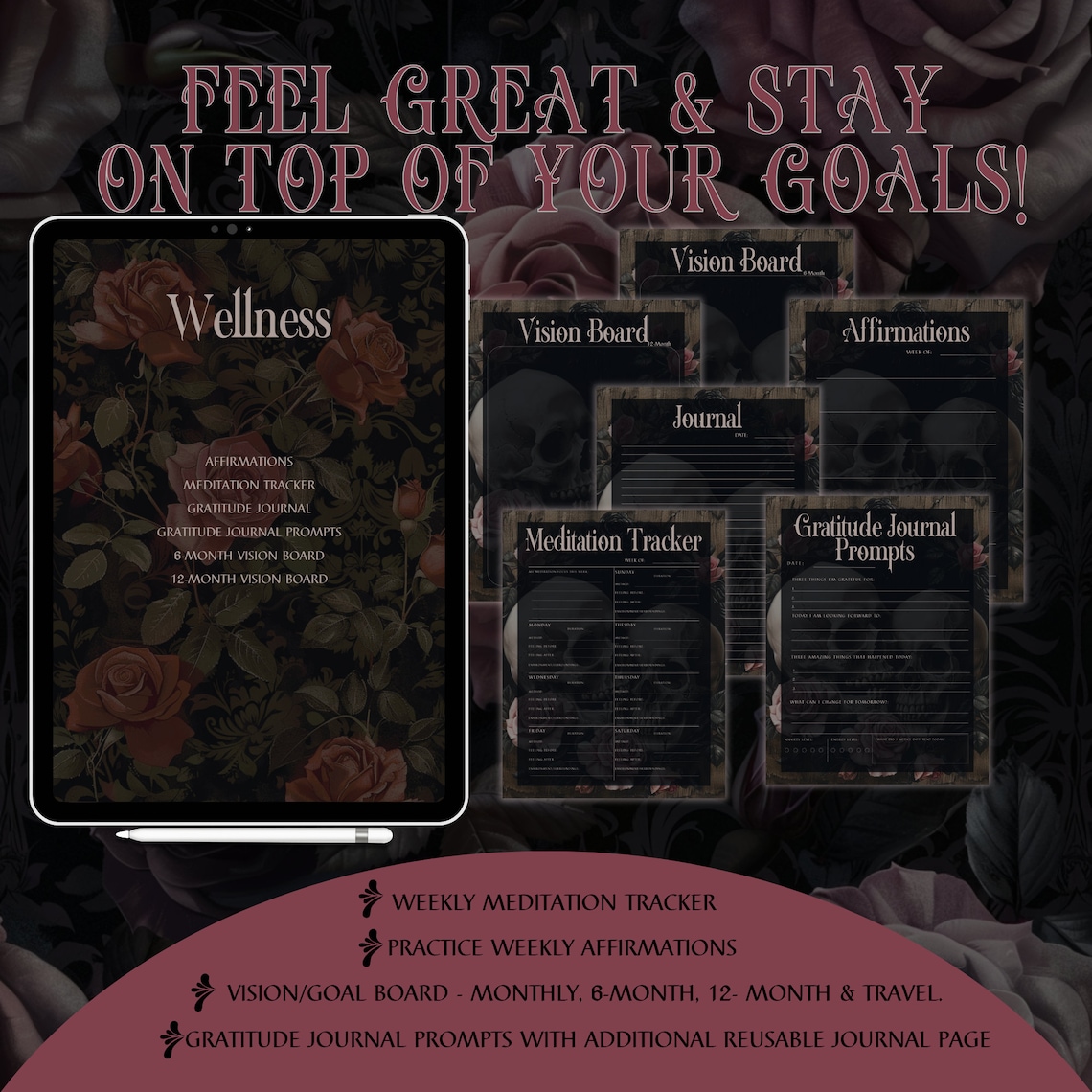 Gothic Planner Digital Planner Gothic Good Notes Planner Goth Planner ...