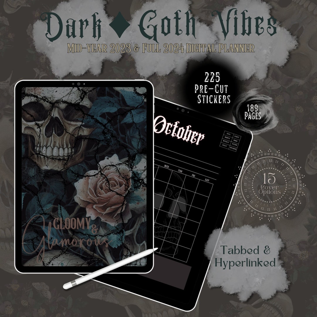 Gothic Planner Digital Planner Gothic Good Notes Planner Goth Planner ...