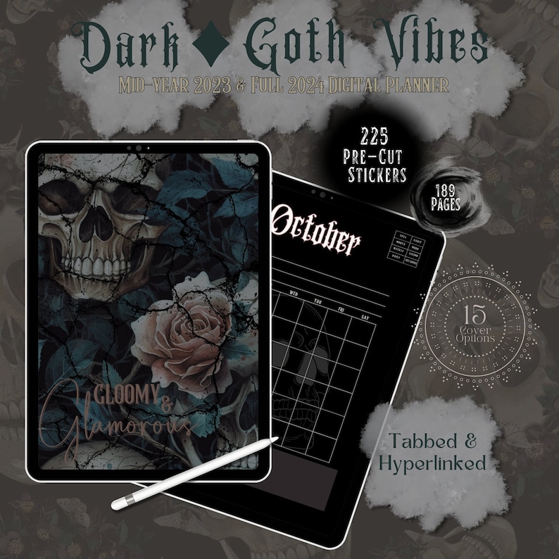 Gothic Planner Digital Planner Gothic Good Notes Planner Goth Planner ...