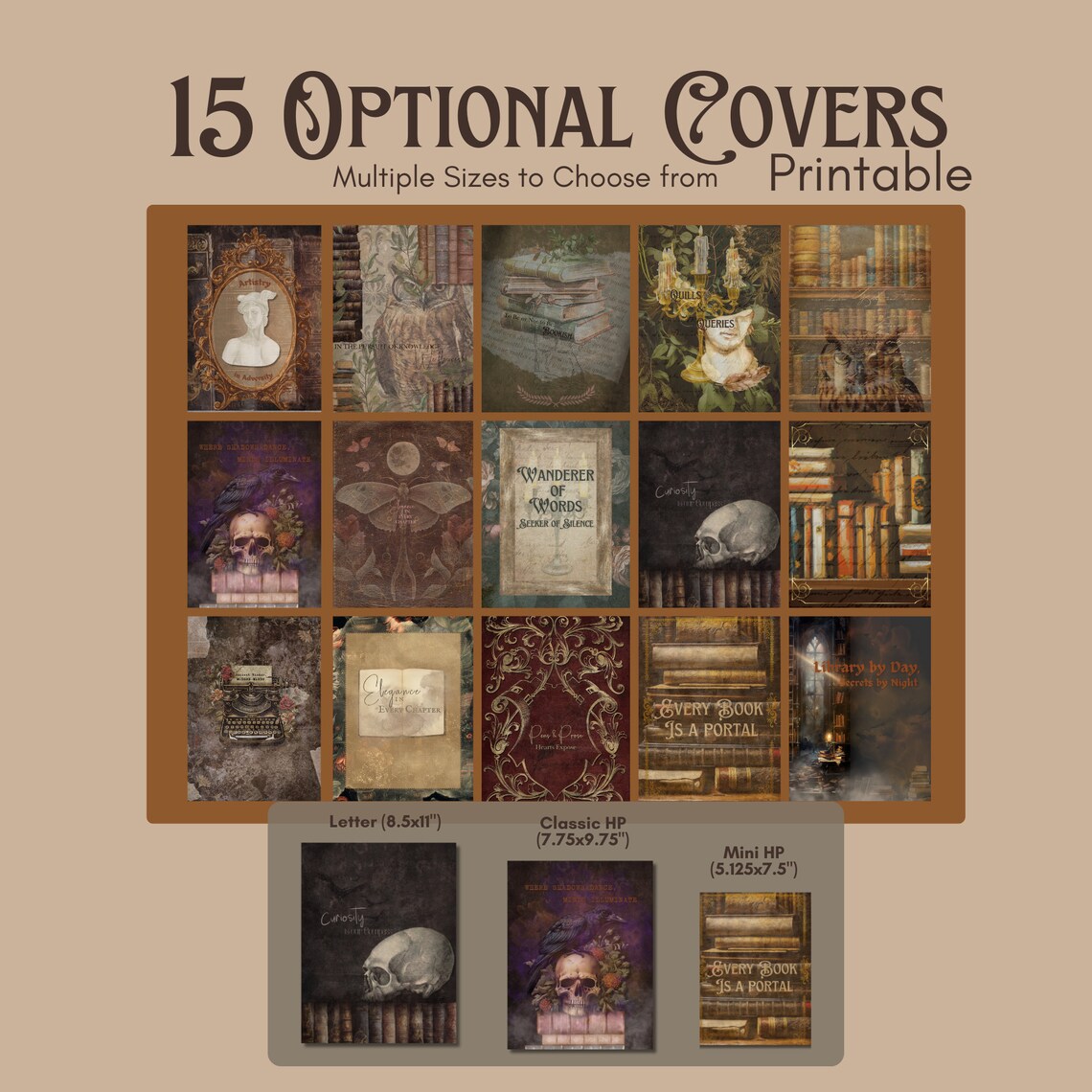 Daily Planner Printable Dark Academia Stationary Dark Academia Gifts ...