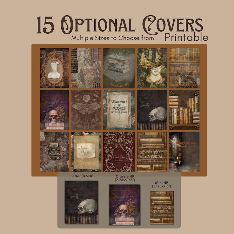 Daily Planner Printable Dark Academia Stationary Dark Academia Gifts ...