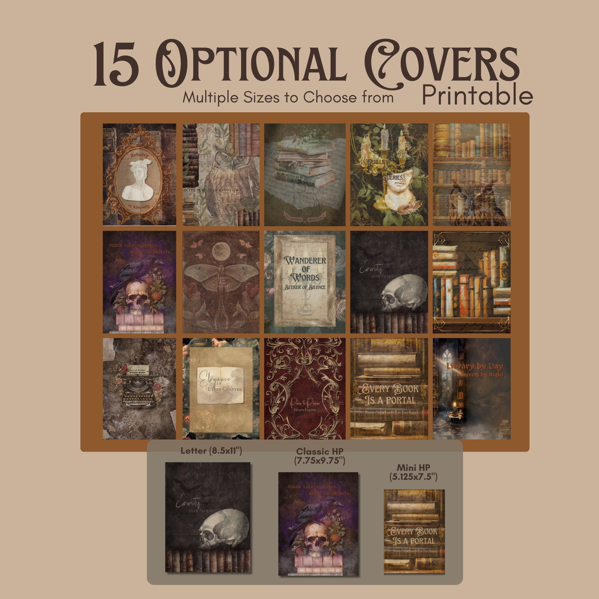 Daily Planner Printable Dark Academia Stationary Dark Academia Gifts ...