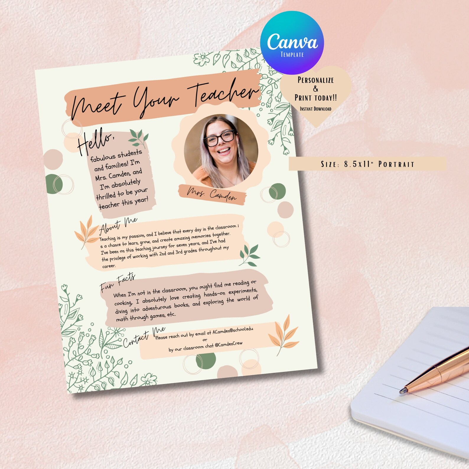 Meet the Teacher All About My Teacher Teacher About Me Meet and Greet ...