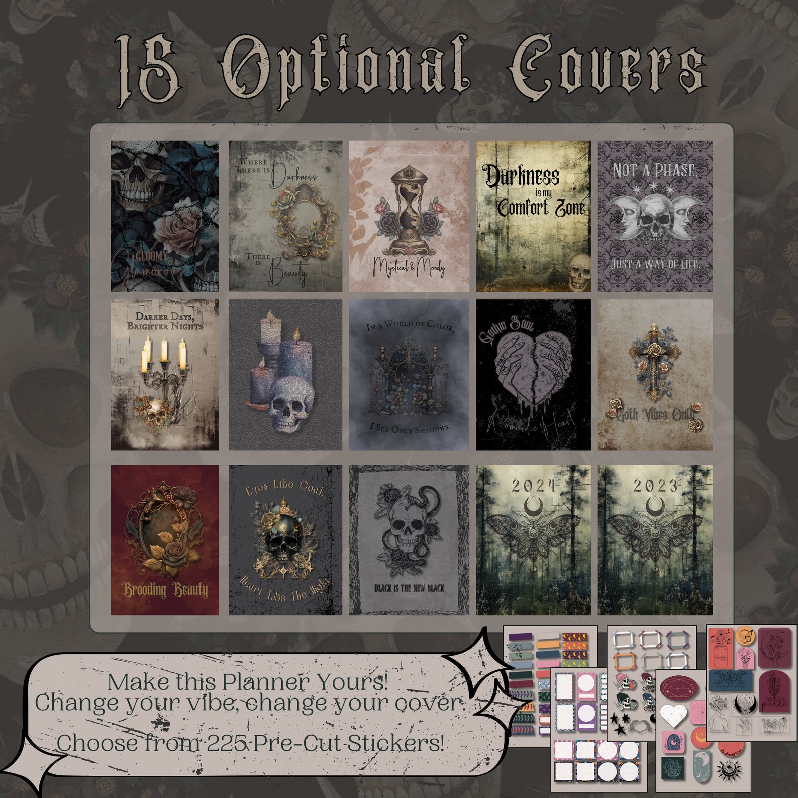 Gothic Planner Digital Planner Gothic Good Notes Planner Goth Planner ...