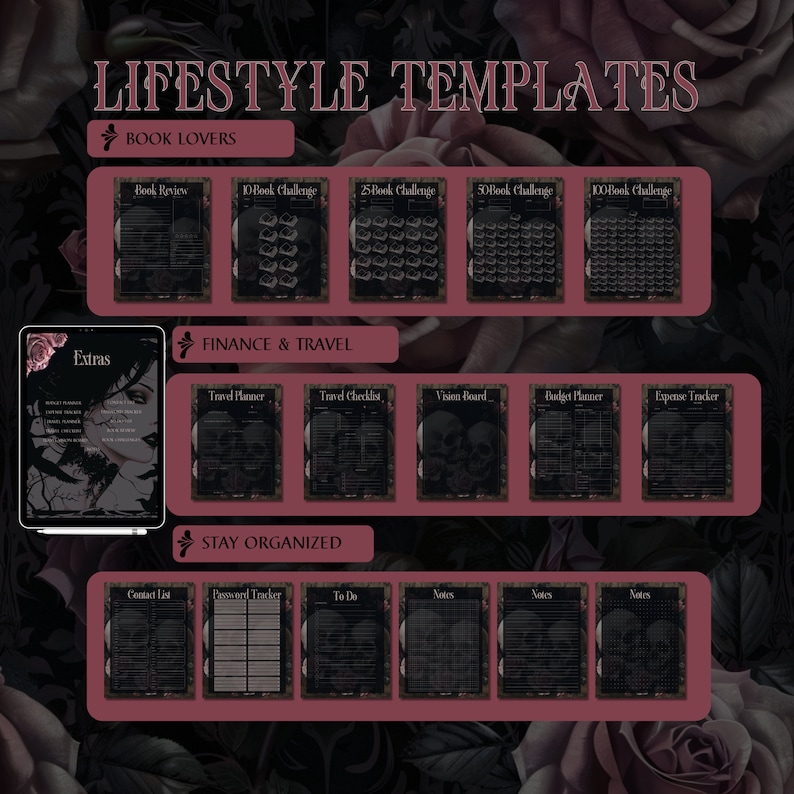 Gothic Planner Digital Planner Gothic Good Notes Planner Goth Planner ...