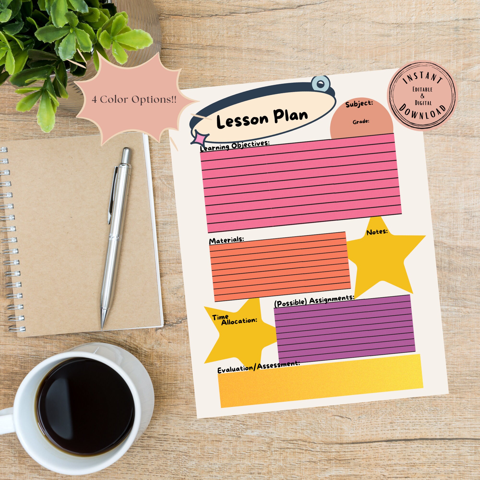 Lesson Plan Template Teacher Lesson Plans Lesson Plan Book Daily Lesson ...