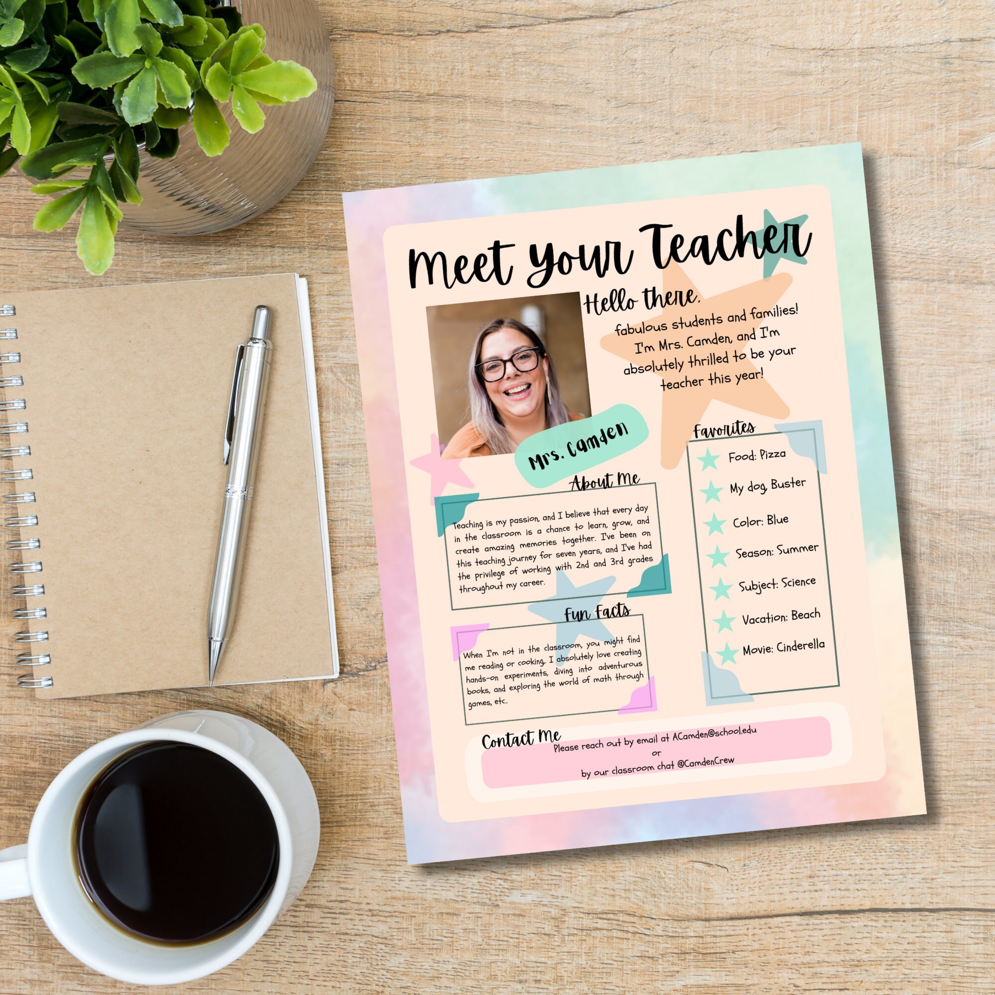 Meet the Teacher All About My Teacher Teacher About Me Meet and Greet ...