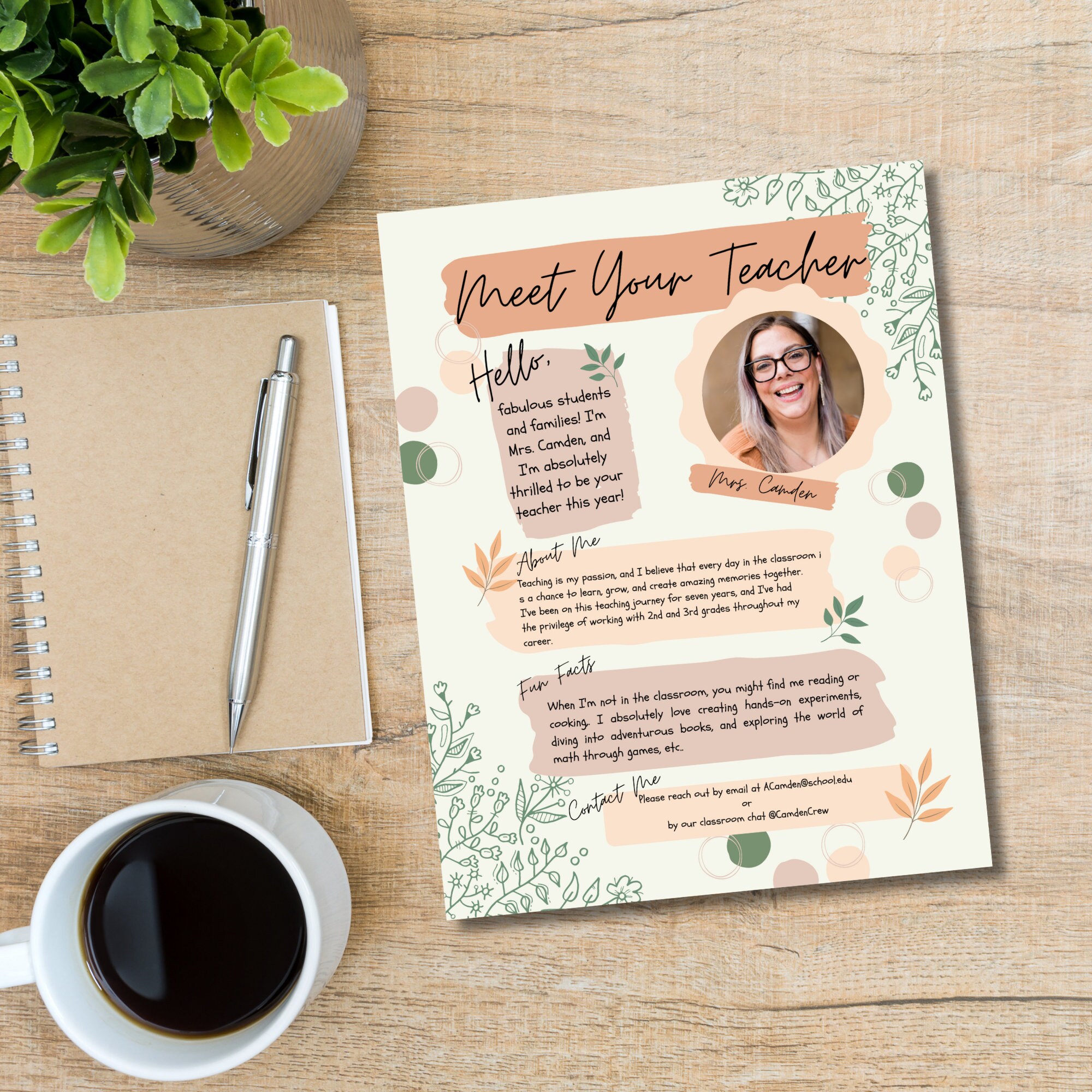 Meet the Teacher All About My Teacher Teacher About Me Meet and Greet ...