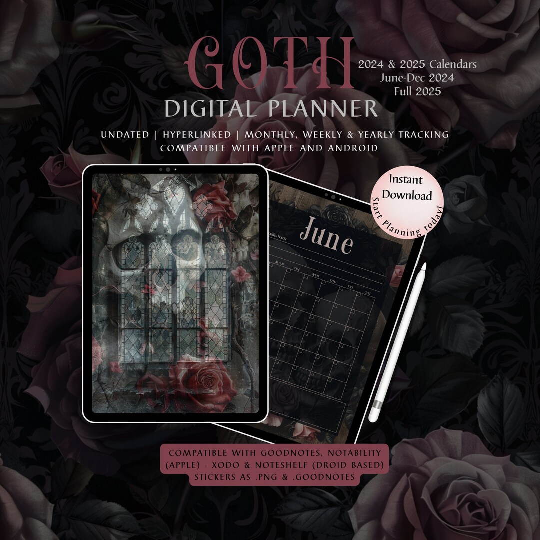 Gothic Planner Digital Planner Gothic Good Notes Planner Goth Planner ...
