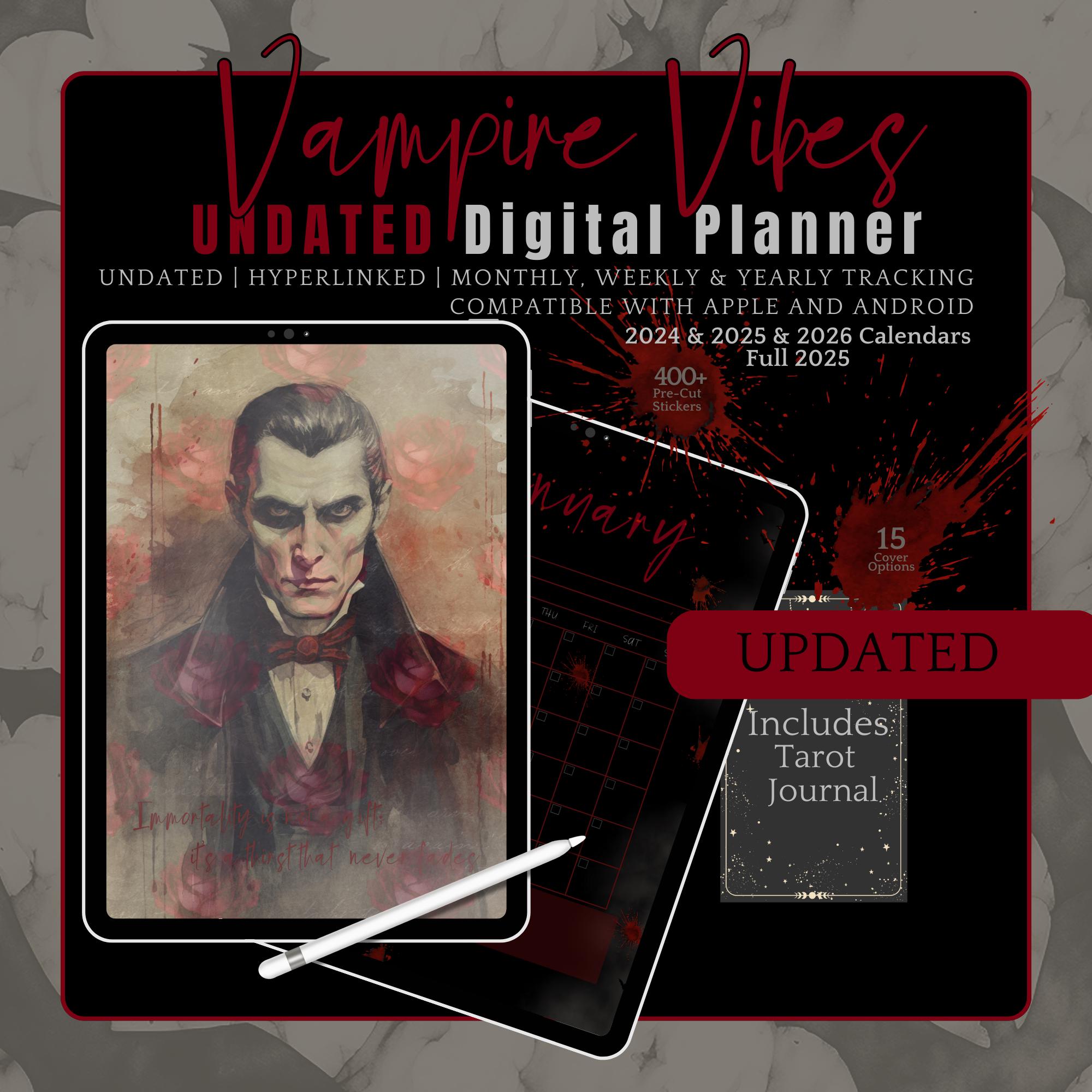 Vampire Gothic Planner Digital Planner Gothic Good Notes Planner Goth ...