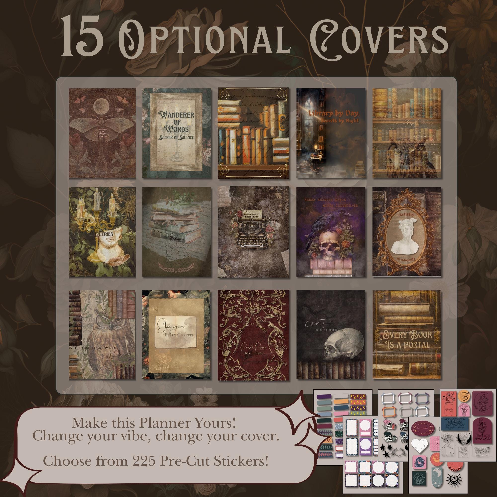 Dark Academia Journal Dark Academia Calendar Witchy Digital Planner ...