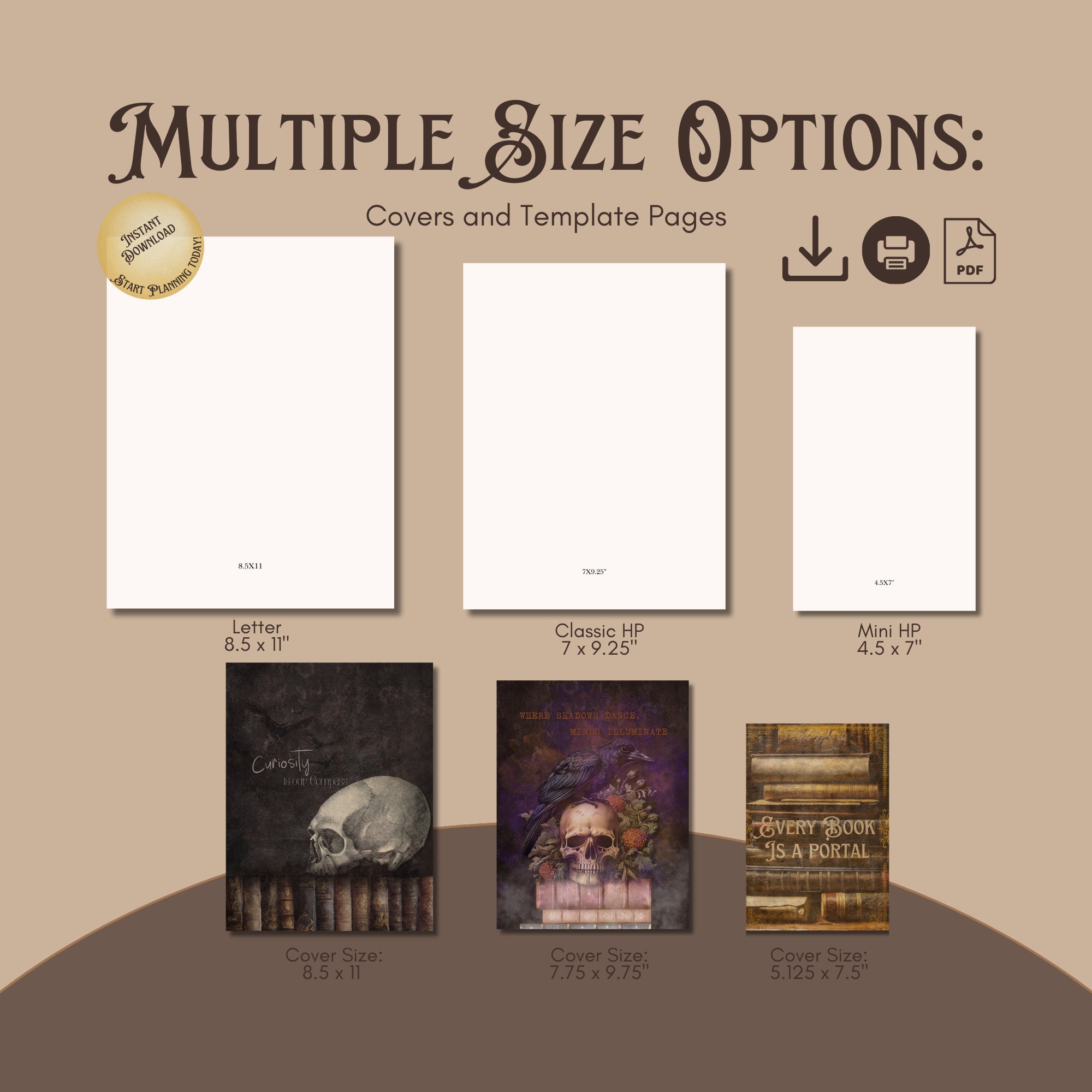 Daily Planner Printable Dark Academia Stationary Dark Academia Gifts ...